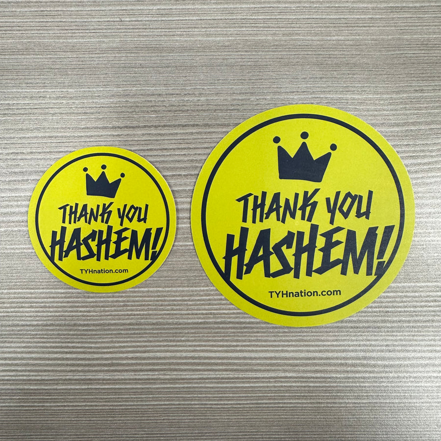TYH Yellow Circle Sticker Pack - 20 Stickers – Thank You Hashem