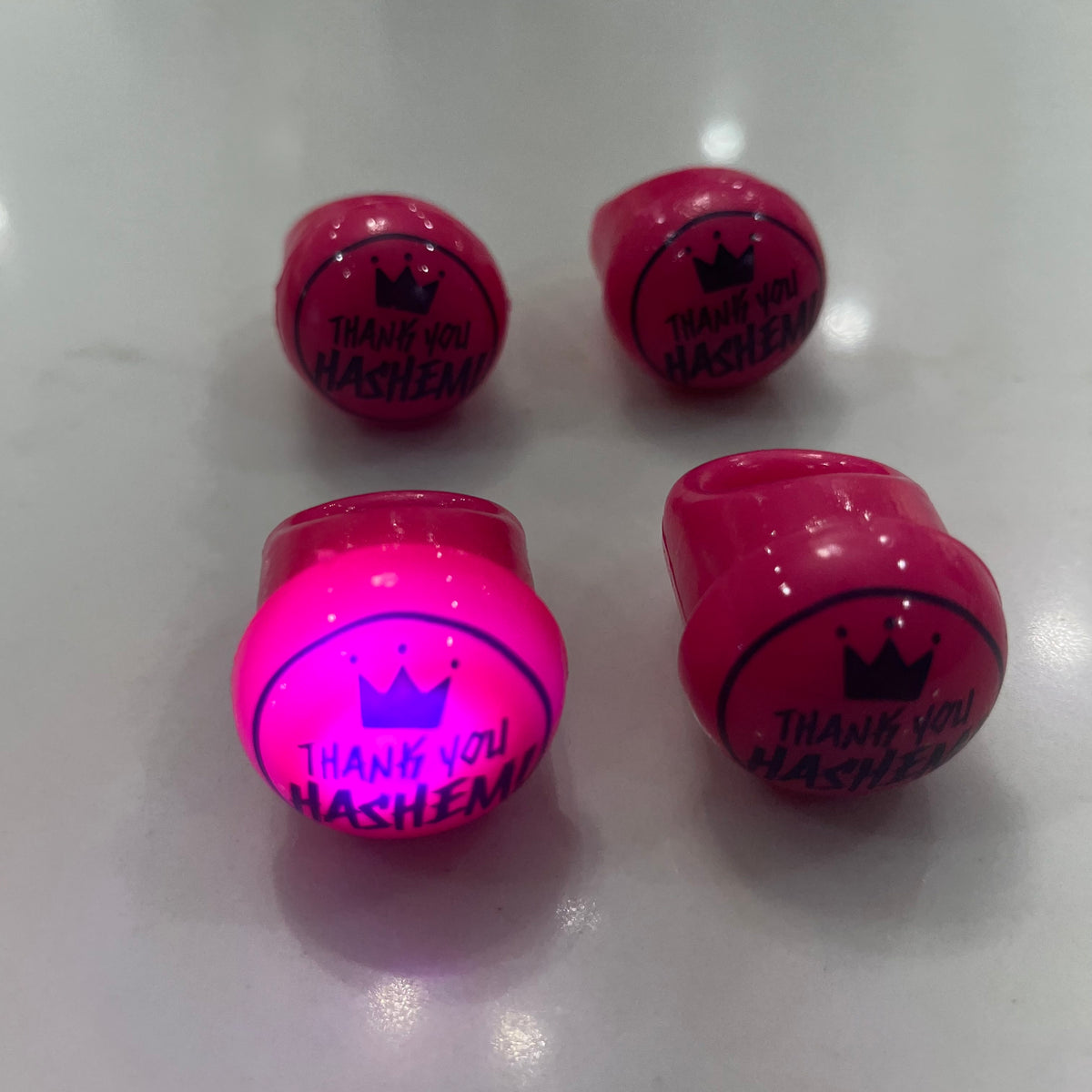 TYH LED Light Up Rings / Pink / 5 Pack – Thank You Hashem